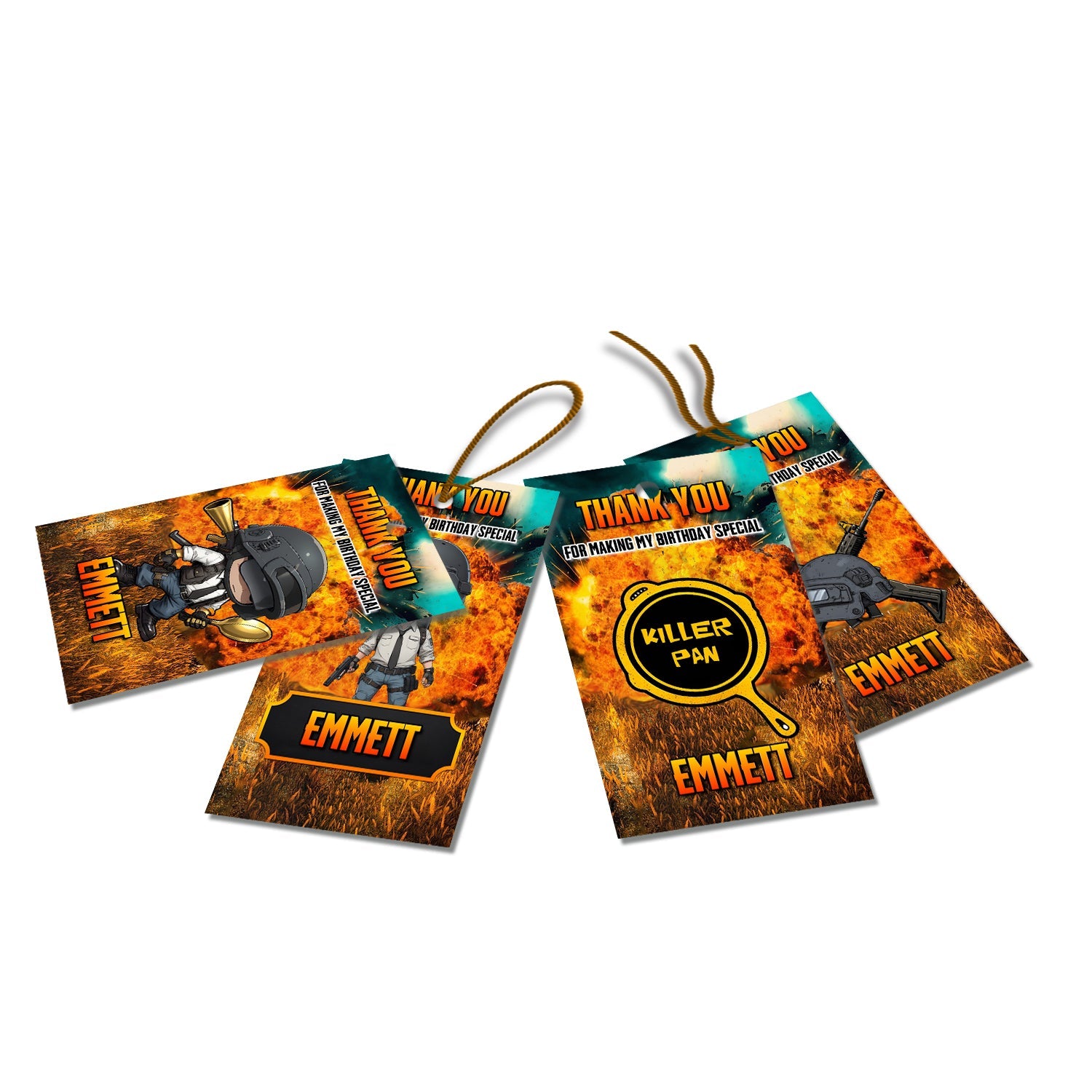PUBG Favor Tags to Thank Your Troops - Personalized Party Loot – Terryberri