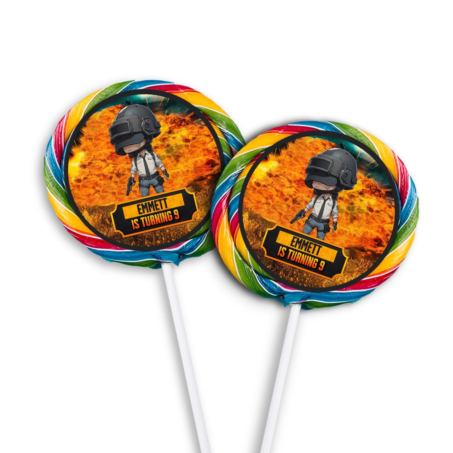 PUBG Lollipop Labels for Sweet Tactical Licks - Flavorful Party Booste ...