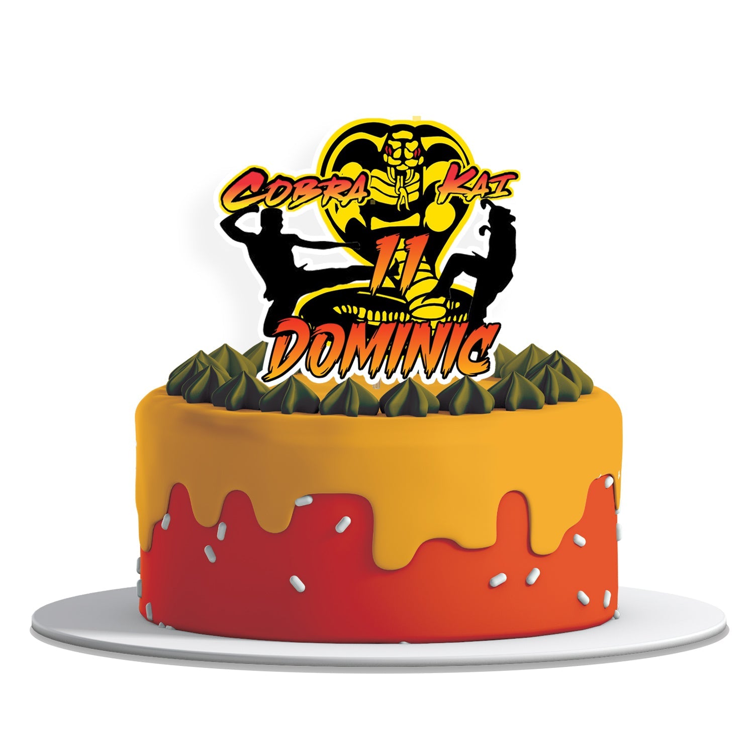 Cobra Kai Personalized Cake Toppers - Custom Cake Toppers for Cobra Ka ...