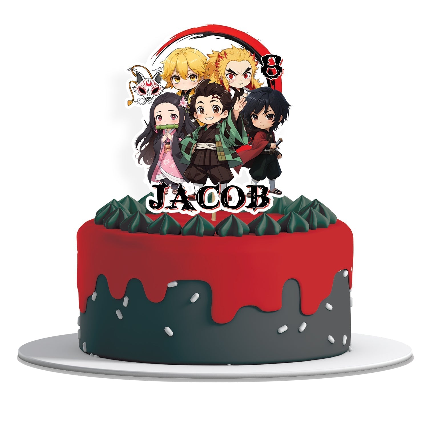 Demon Slayer Personalized Cake Toppers : Unique Demon Slayer Cake Topp ...