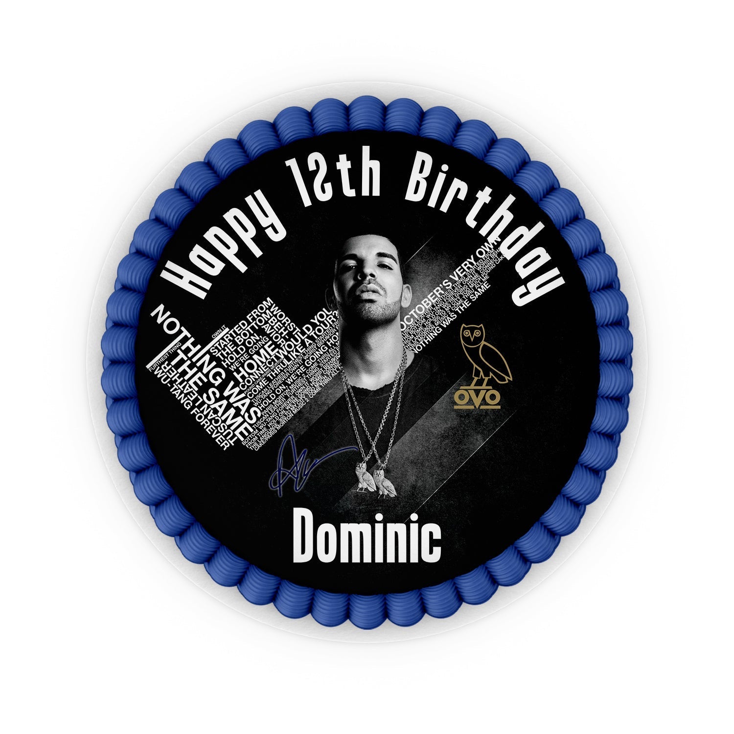 Drake Personalized Edible Icing Sheet Cake Images - Custom Edible Icin ...
