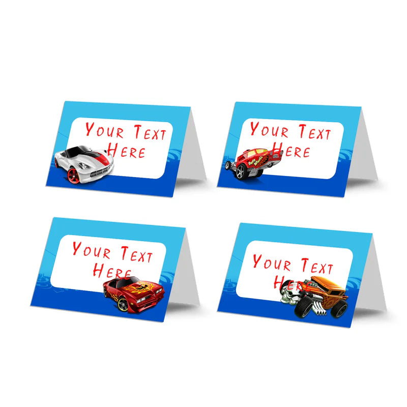 Hot Wheels Cars Food Cards Party Labels – Terryberri