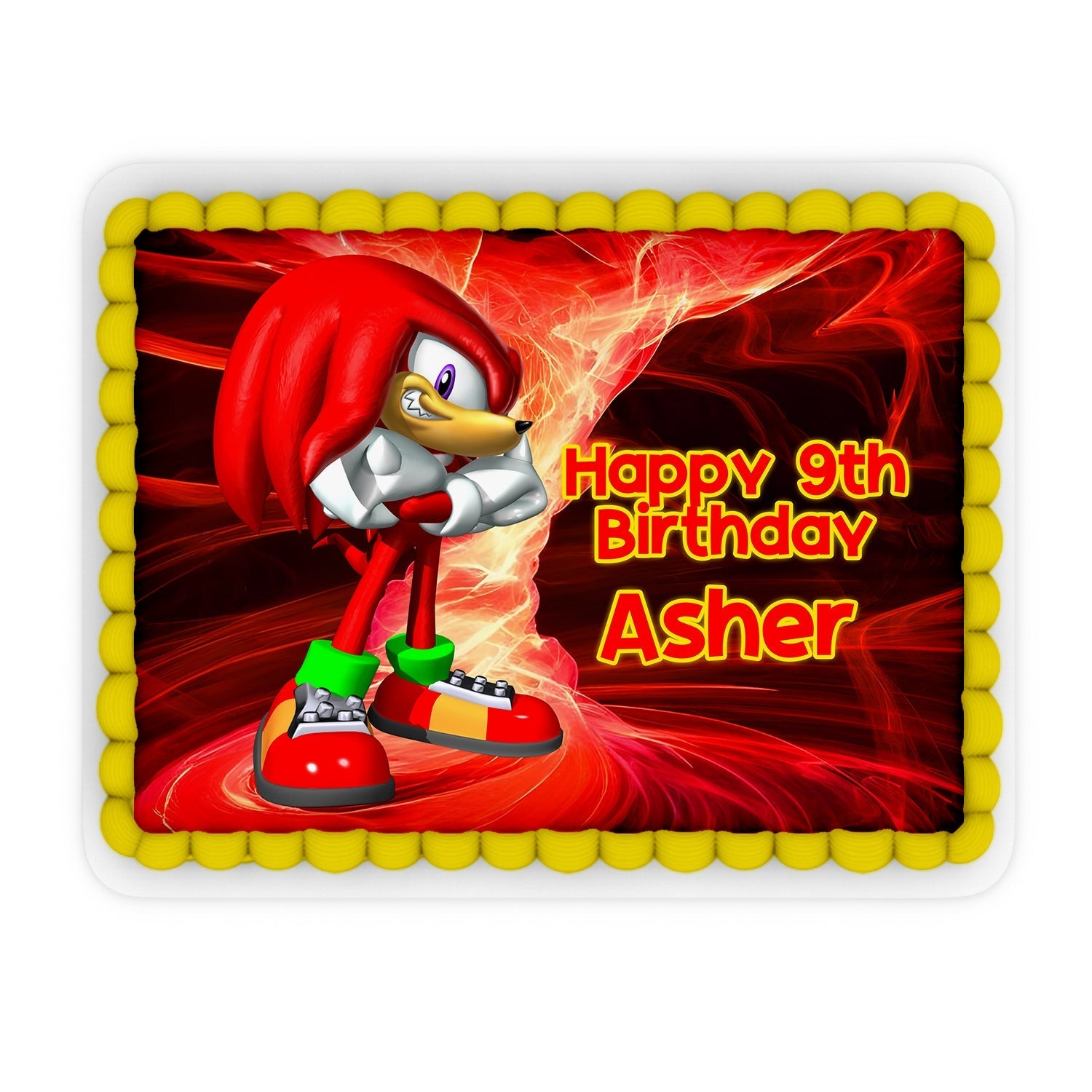 Make Your Event Special with Sonic Knuckles Edible Sheet Cake Images ...