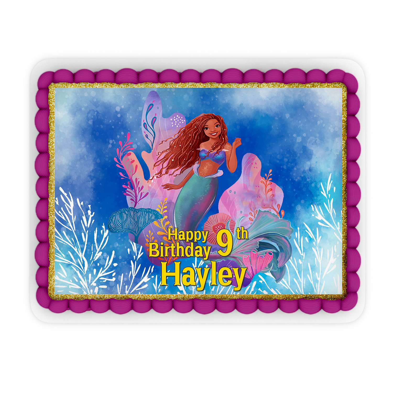 Enhance Your Cake’s Appeal with Our Rectangle Mermaid Personalized Cak ...