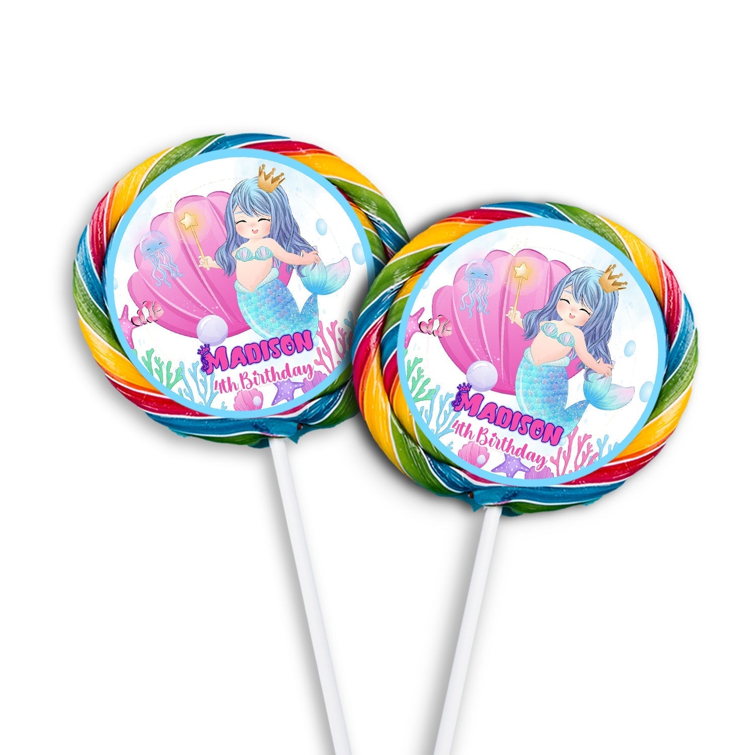 Mermaid Lollipop Label - A Sweet Lollipop Surprise for Your Little Mer ...