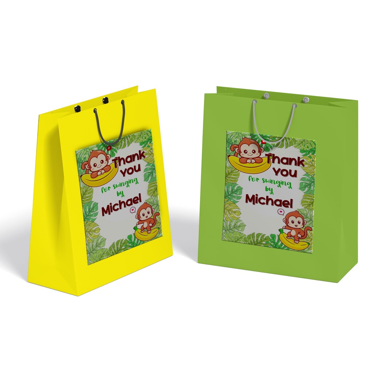 Monkey - Personalized Goodie Bag Labels for Party Favors – Terryberri