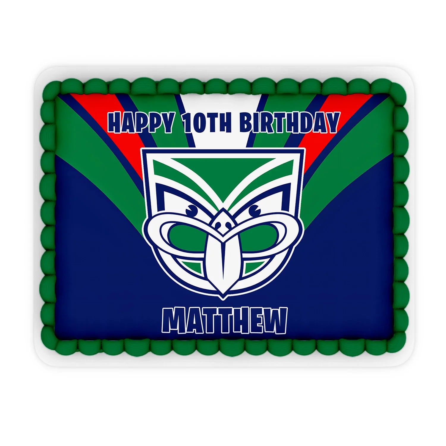 Rectangle Edible Sheet Cake Images - NZ Warriors Personalized Design ...