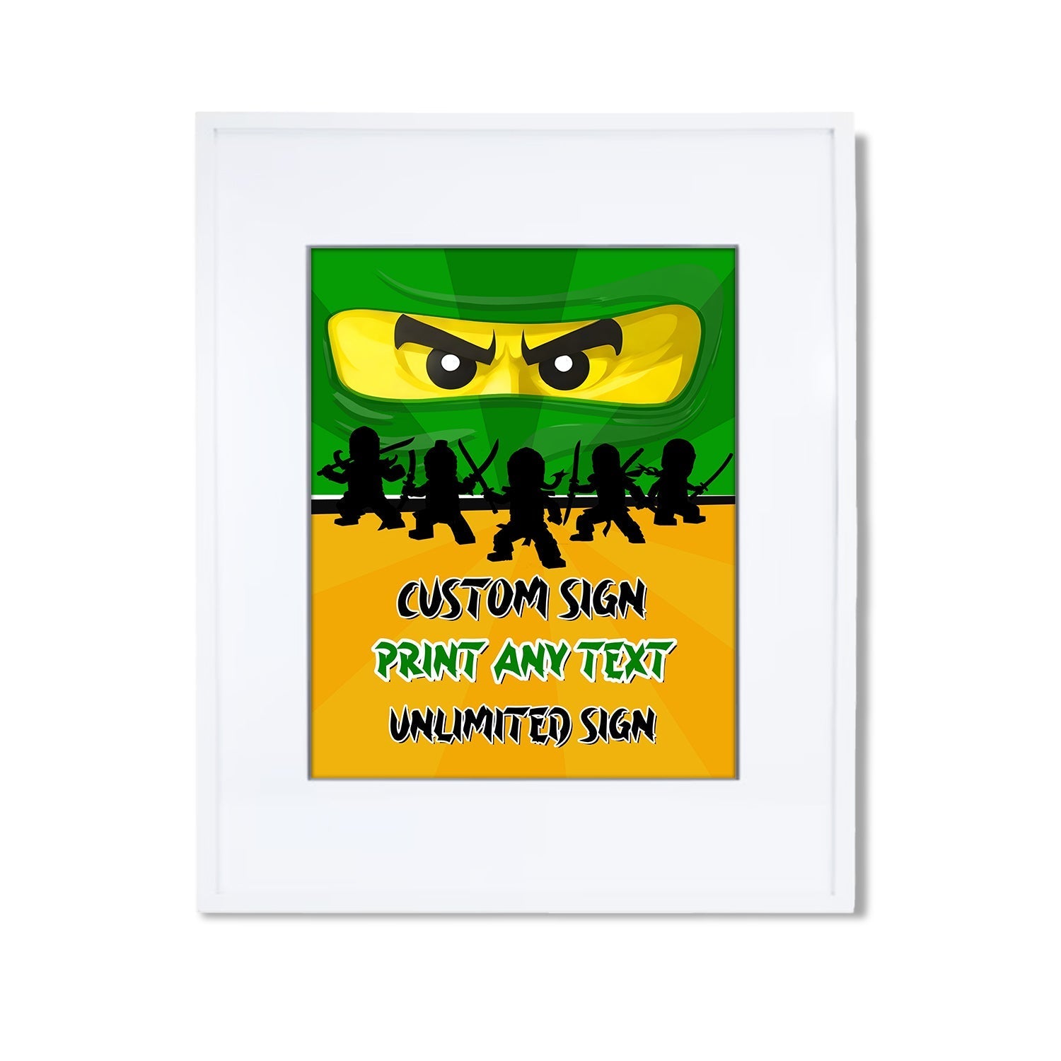 Personalize Your Event with Our Ninjago Custom Sign - Perfect for Any ...