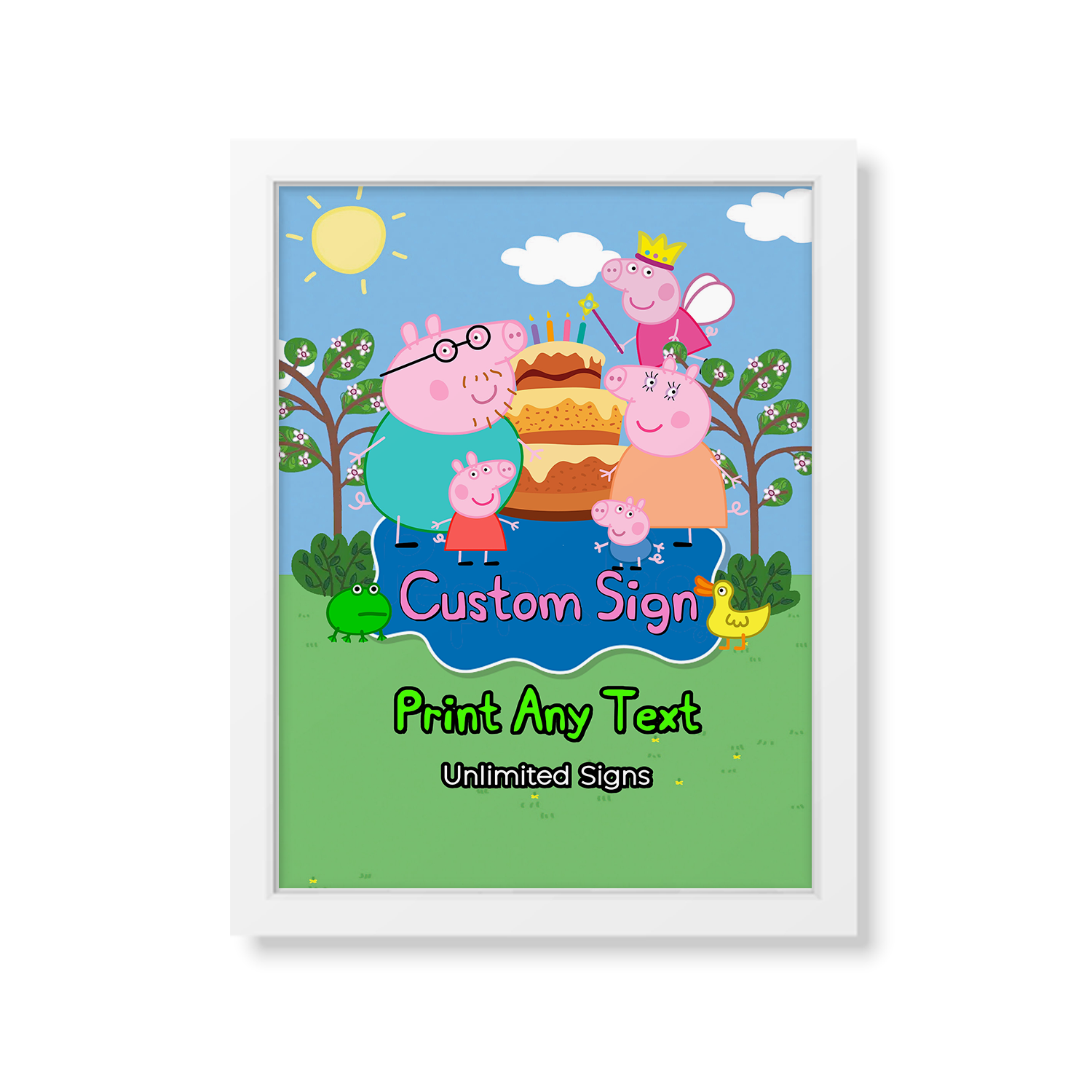 Peppa Pig Custom Sign : Personalize Your Party Decor – Terryberri