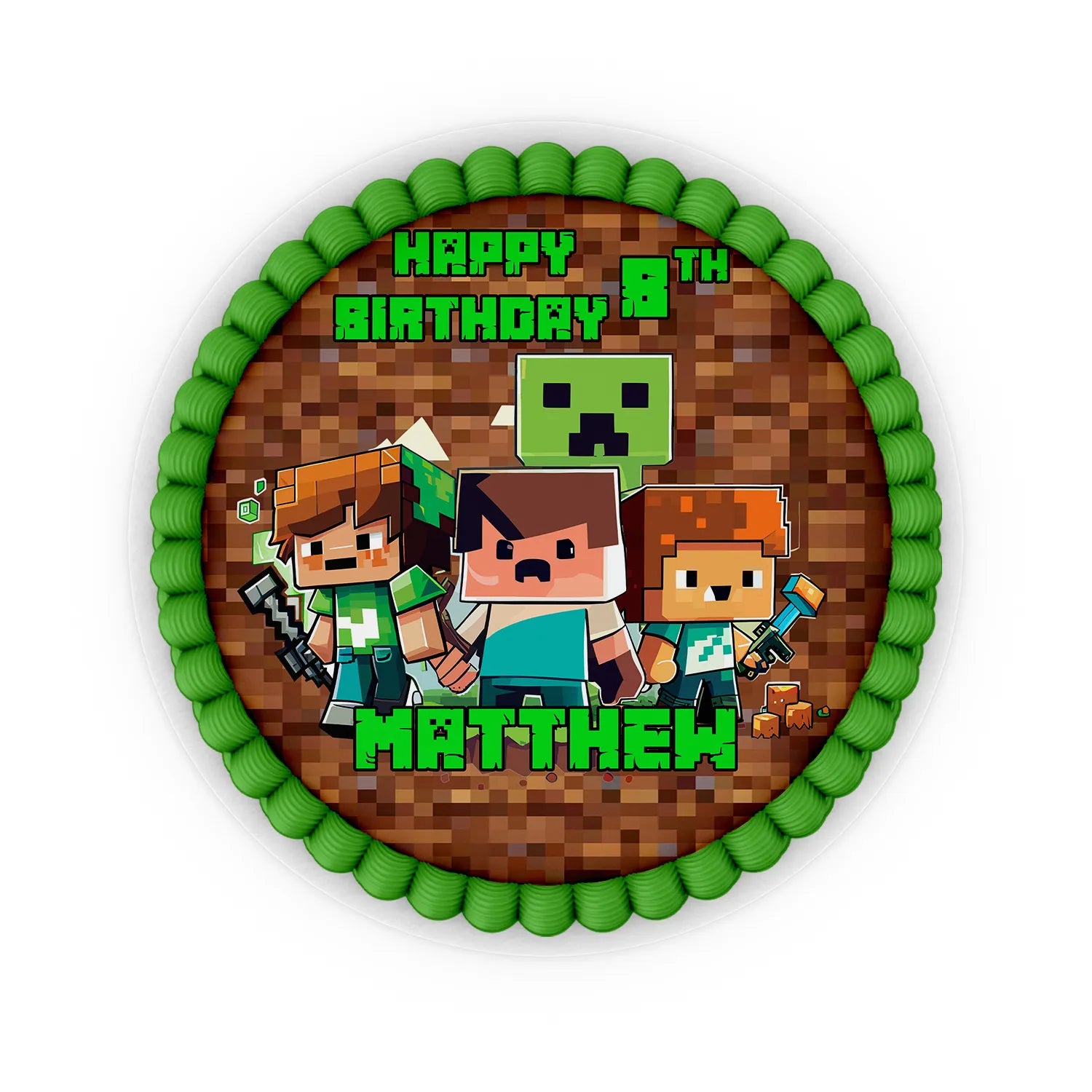 Minecraft Personalized Edible Icing Sheet Cake Images for Themed cakes ...