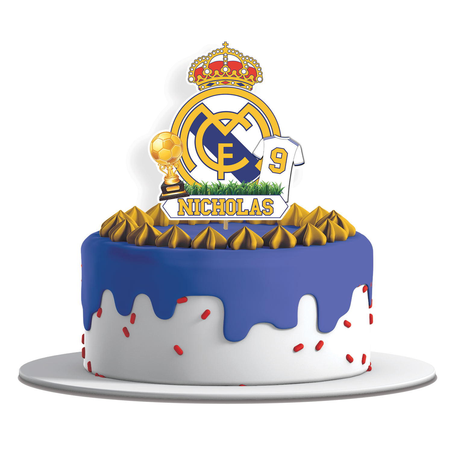 Real Madrid CF Personalized Cake Toppers - Unique, Customizable, Perfe ...