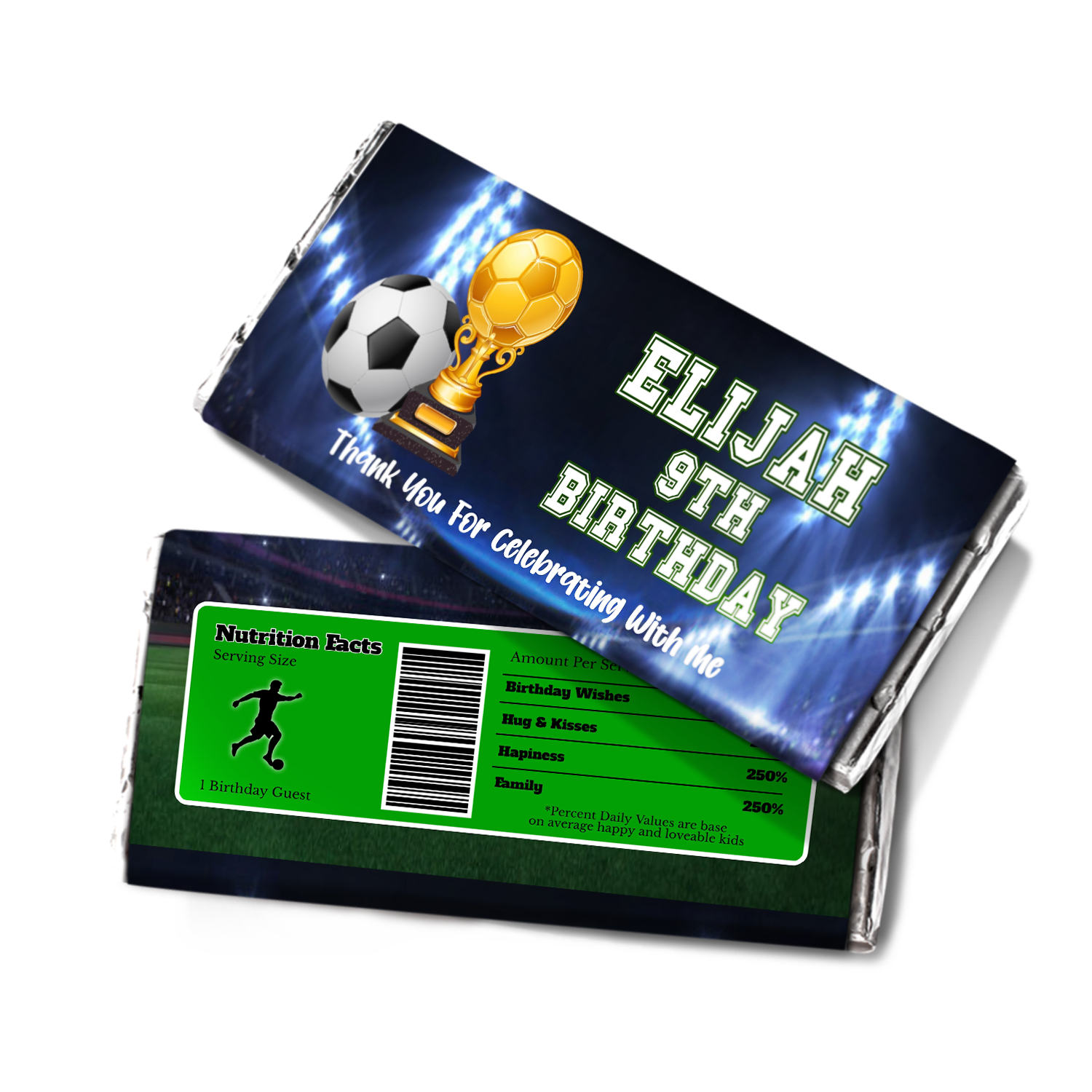 Make Your Chocolates Stand Out with Our Soccer Chocolate Label - A Swe ...