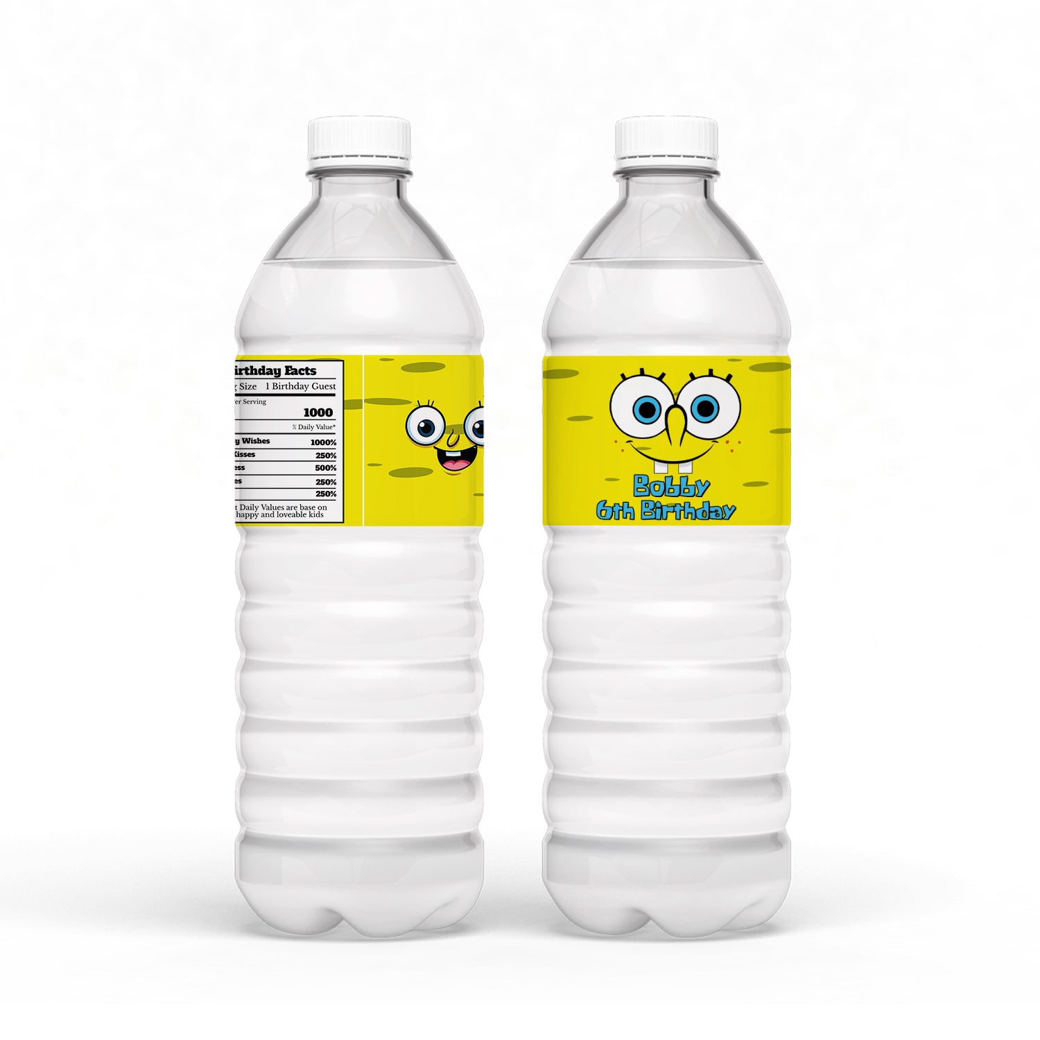 Hydrate in Style with Spongebob Water Bottle Label - Perfect for Theme ...