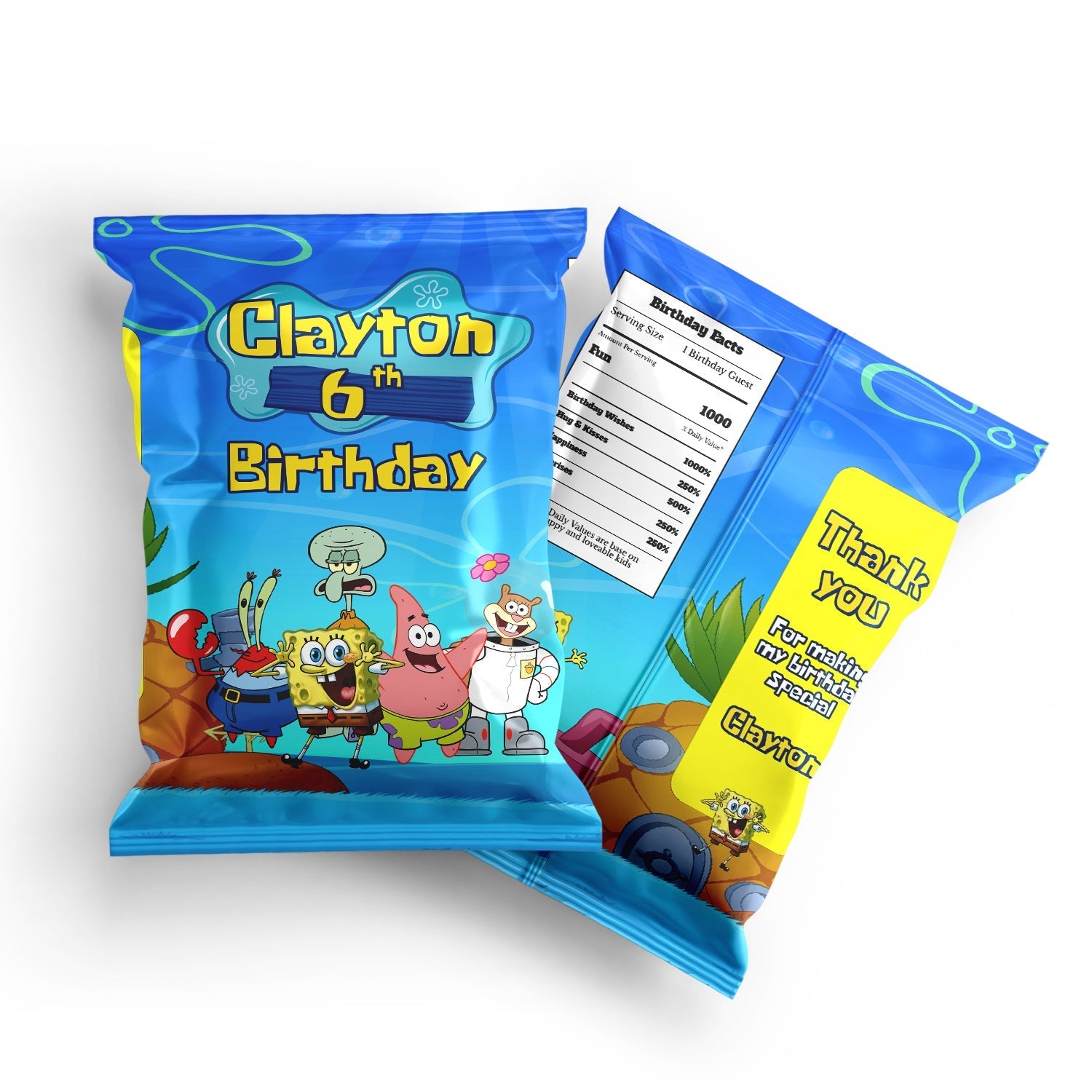 Add Fun to Your Snacks with Spongebob Chips Bag Label – Terryberri