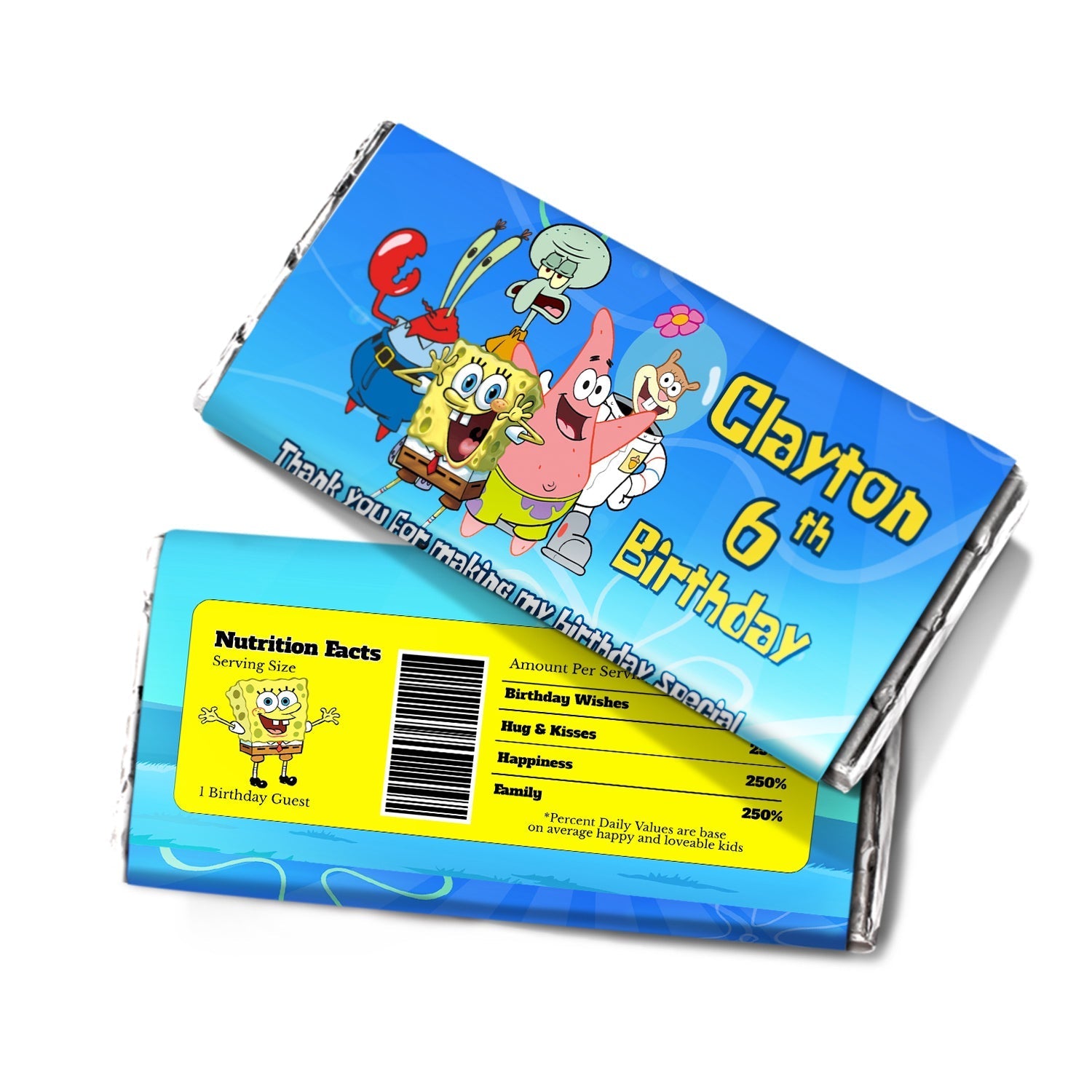 Make Your Chocolates Stand Out with Spongebob Chocolate Label – Terryberri