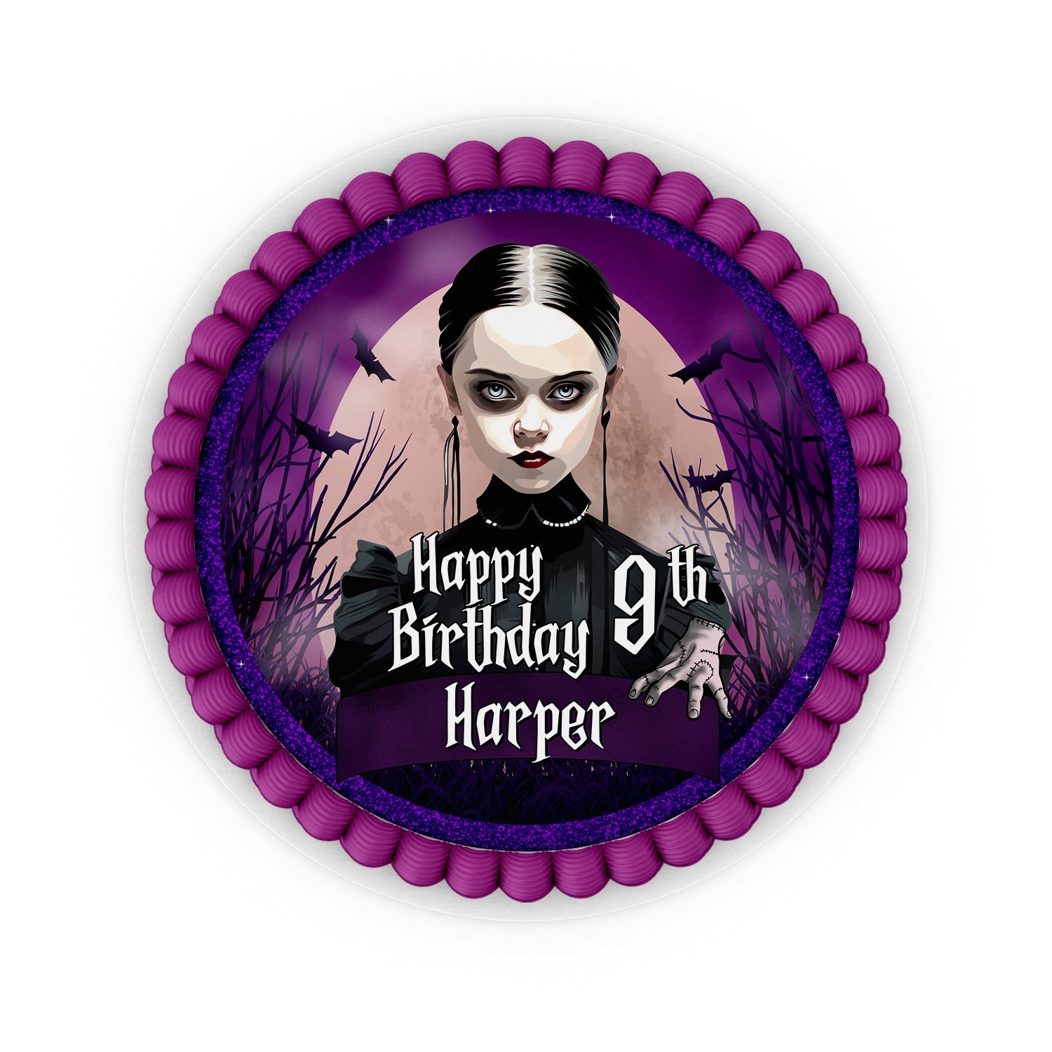 Wednesday Personalized Edible Icing Sheet Cake Images - Custom Edible ...